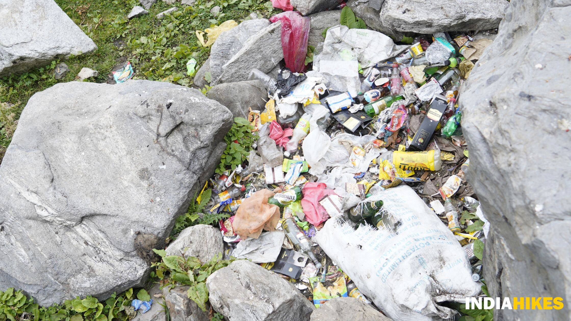 Shocking Litter at Hampta Pass