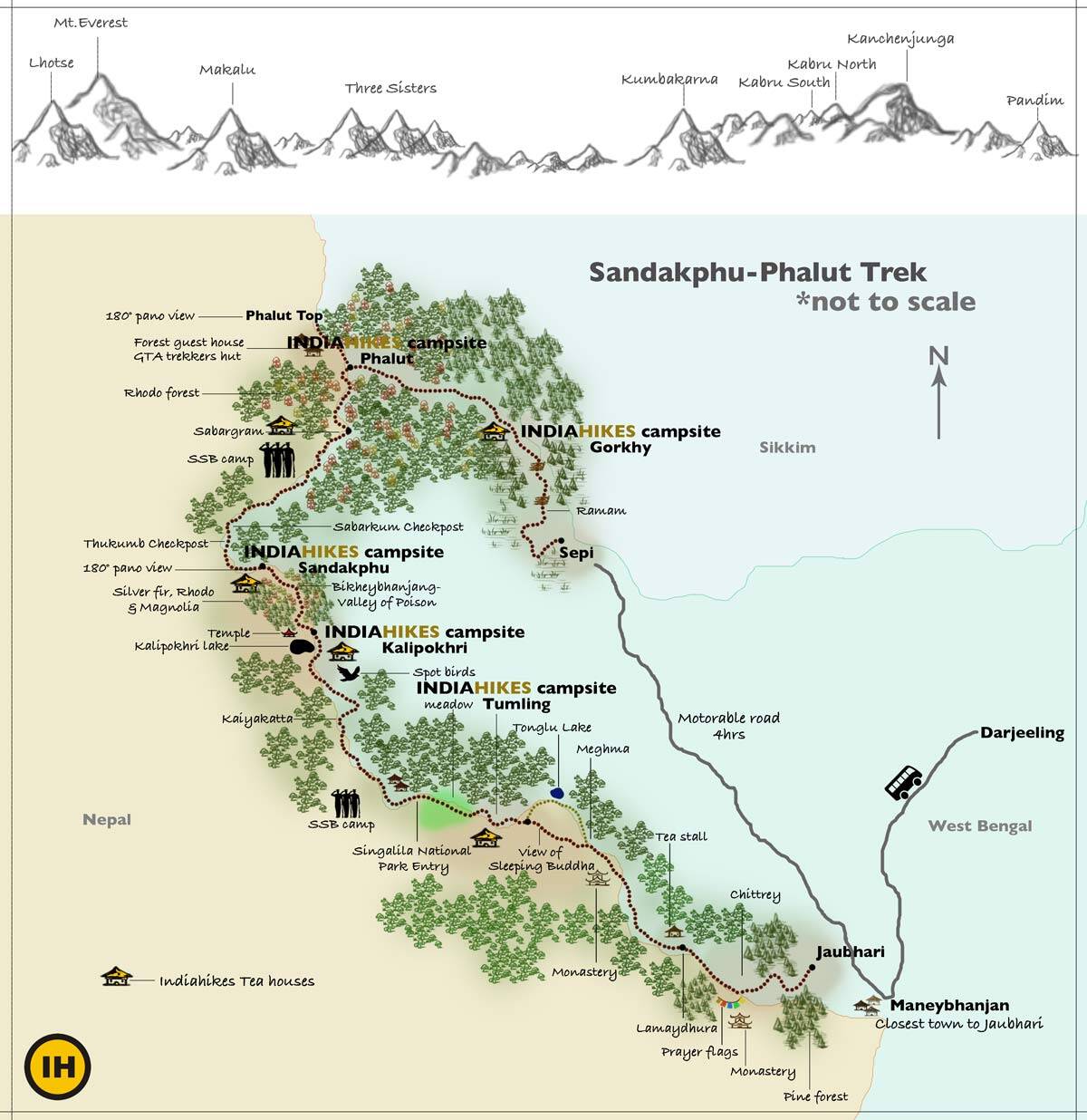 The Sandakphu trek, where you trek with four of the tallest mountains ...